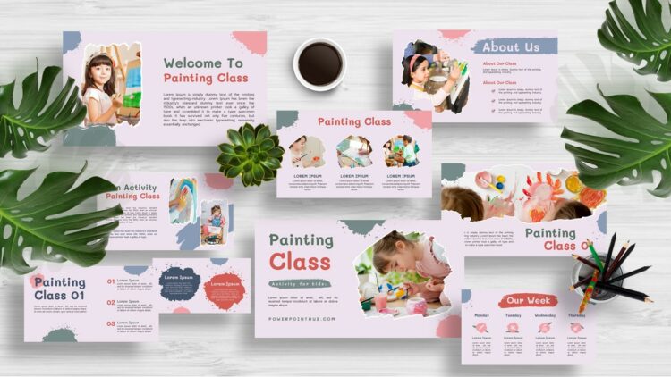 Free Painting Class Presentation Template: Perfect for Educators ...